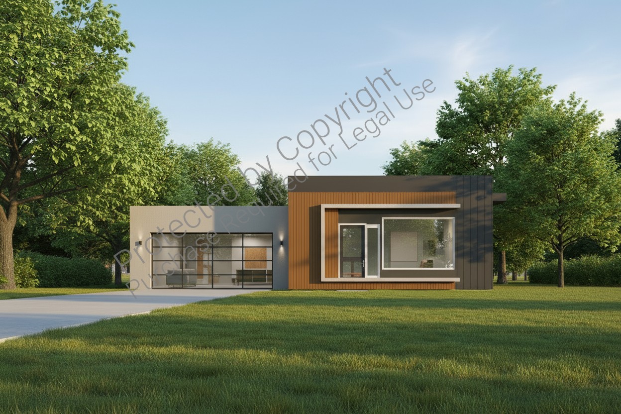 MODERN SINGLE FAMILY HOME WITH ATTACHED GARAGE - SUSTAINABLE FEATURES ...