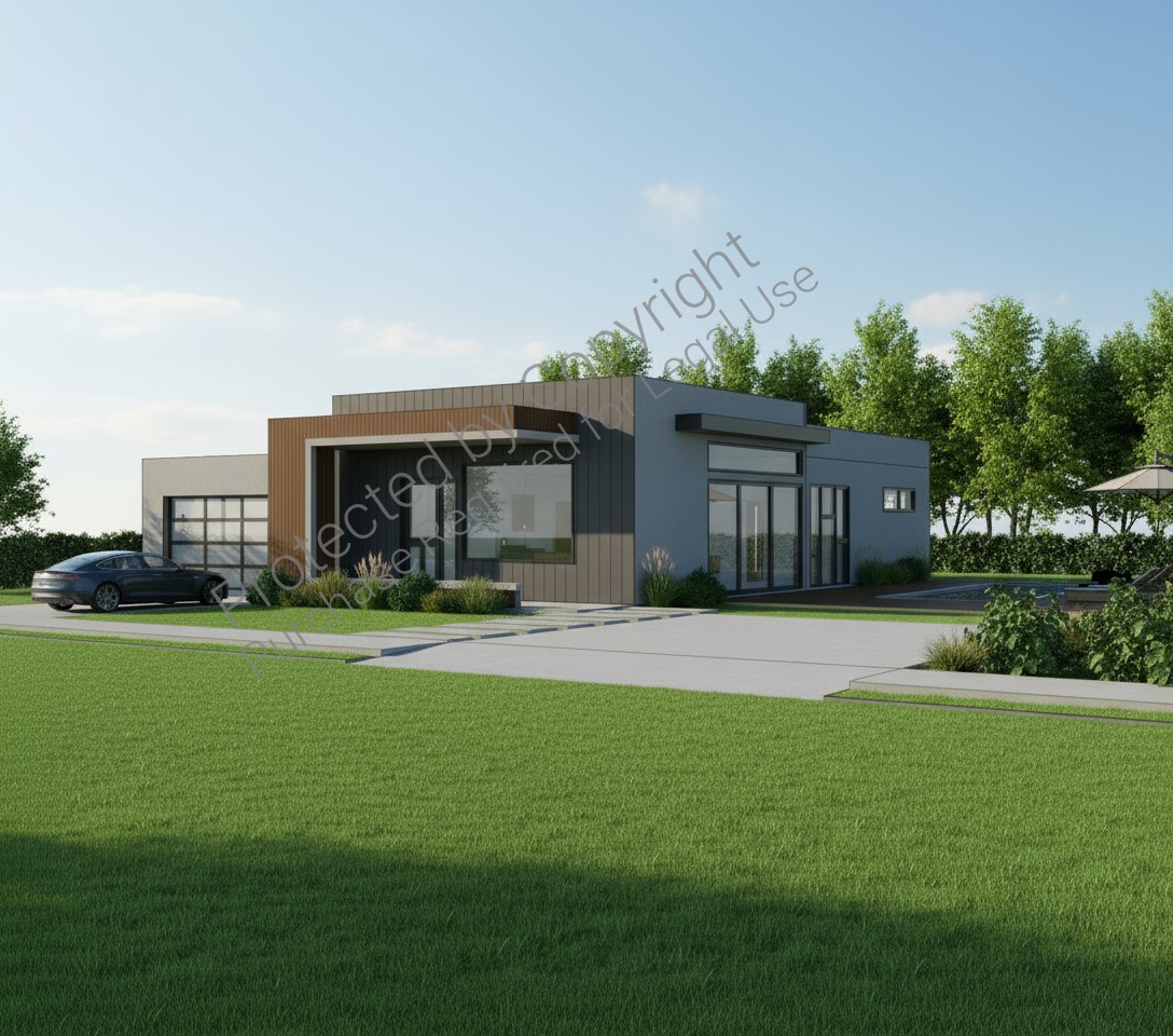 MODERN SINGLE FAMILY HOME WITH ATTACHED GARAGE - SUSTAINABLE FEATURES ...